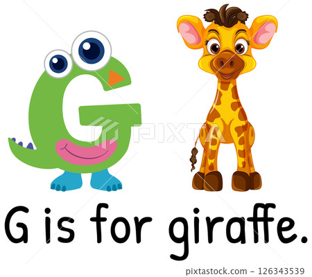 Alphabet Illustration: G is for Giraffe - Stock Illustration [126343539 ...
