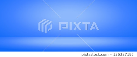 Blue studio room. Limbo light background....-插圖素材 [126387195] - PIXTA圖庫