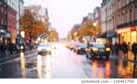 realistic rain effect on the glass on faded... - Stock Illustration ...