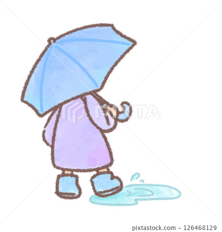 Illustration of a person looking back with an... - Stock Illustration ...
