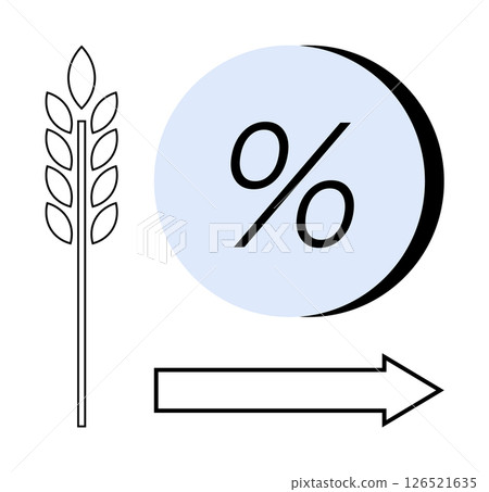 Farming yield percentage symbol inside a... - Stock Illustration ...