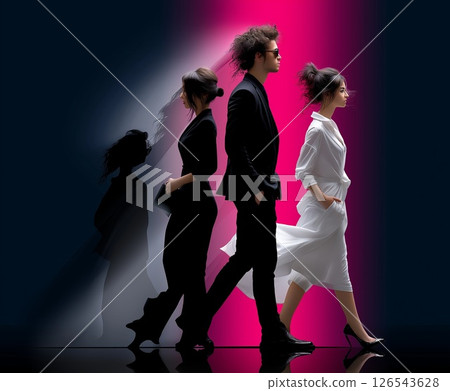 silhouette, silhouettes, human figure - Stock Illustration [126543628 ...