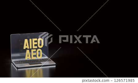 The AEO and AIEO on notebook for technology... - Stock Illustration ...