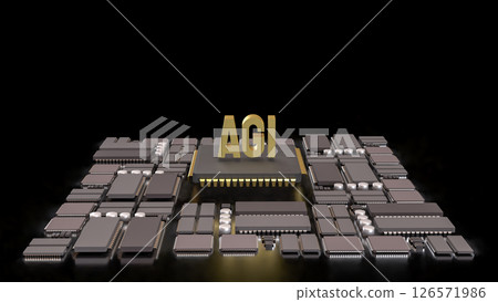 The AGI stands for Artificial General... - Stock Illustration ...
