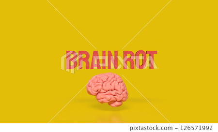 The Brain Rot for Technology concept 3d Rendering. - Stock Illustration ...