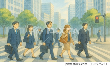 commute, commuting, business man - Stock Illustration [126575761] - PIXTA