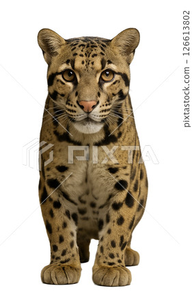 Clouded leopard front view - Stock Illustration [126613802] - PIXTA