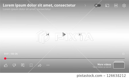 Youtube video template mockup 2025. Youtube app...-插圖素材 [126638212 ...