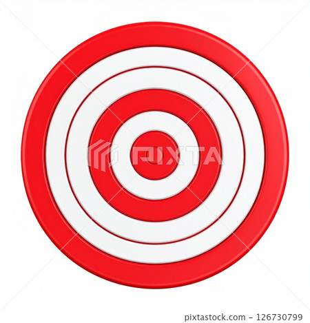 Red and White Circular Target Graphic-插圖素材 [126730799] - PIXTA圖庫