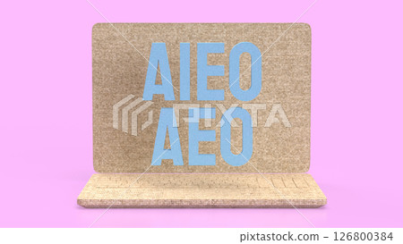 The AEO and AIEO on notebook for technology... - Stock Illustration ...