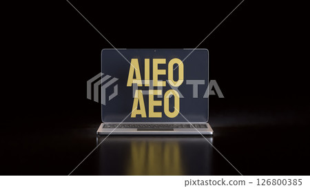 The AEO and AIEO on notebook for technology... - Stock Illustration ...