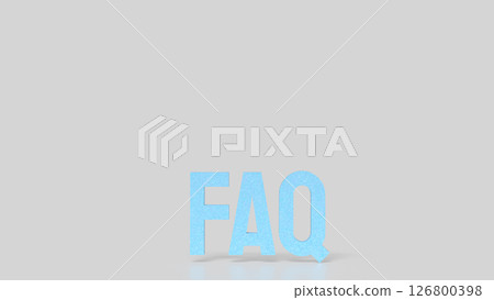 The Blue FAQ on white background 3d Rendering. - Stock Illustration ...