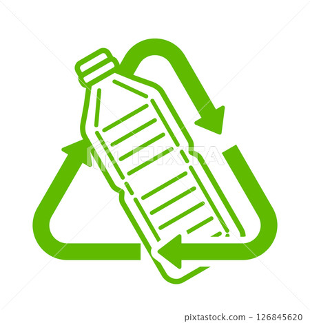 Plastic bottle recycling mark - Stock Illustration [126845620] - PIXTA