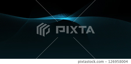 Vector abstract motion, smooth, soft blue wave... - Stock Illustration [126958004] - PIXTA