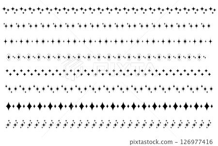 Star motif line set. - Stock Illustration [126977416] - PIXTA