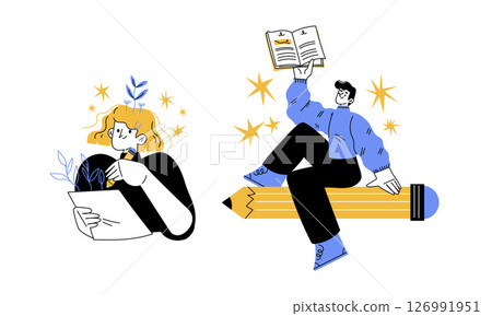 Creative Inspiration and Artistic Expression in... - Stock Illustration ...