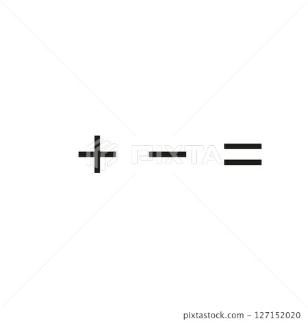 Math plus, minus, multiply, divide symbol...-插圖素材 [127152020] - PIXTA圖庫