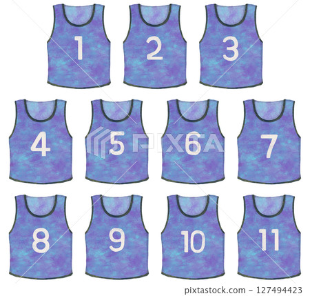 Illustration set of numbered bib numbers, purple - Stock Illustration ...