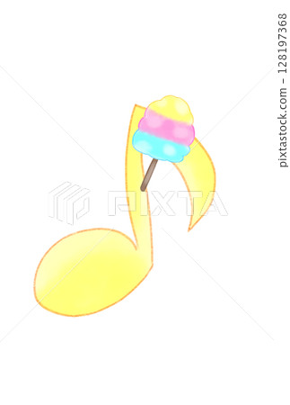 Musical note with cotton candy - Stock Illustration [128197368] - PIXTA