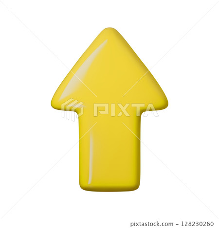 Bright yellow 3D arrow vector illustration,...-插圖素材 [128230260] - PIXTA圖庫