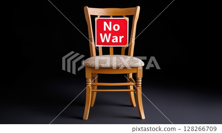 Anti War and Global Protest movement, A chair...-插圖素材 [128266709] - PIXTA圖庫
