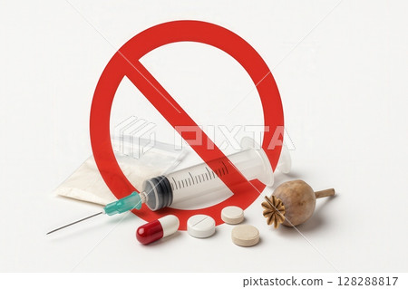 Symbol for drug prevention, addiction awareness... - Stock Illustration ...