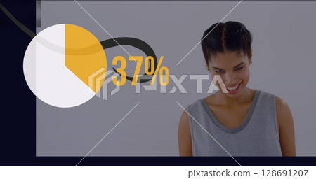 Image of circle with growing number over... - Stock Illustration ...