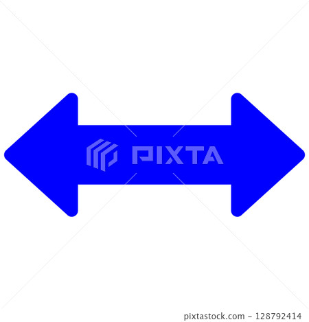 Simple blue two-way arrow icon - Stock Illustration [128792414] - PIXTA