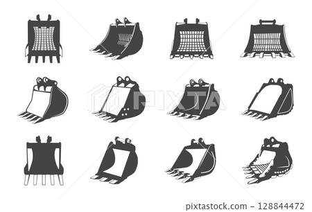 Excavator Bucket Svg, Excavator Bucket...-插圖素材 [128844472] - PIXTA圖庫