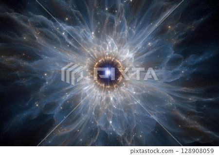Radiating galactic light and energy - Stock Illustration [128908059 ...