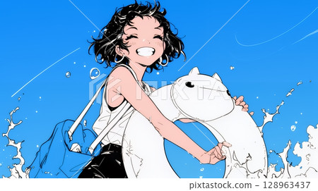 Summer vacation memories: Going to the beach... - Stock Illustration ...