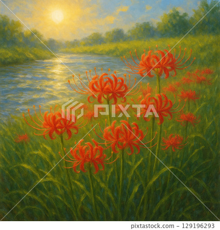 Late-summer greetings: cluster amaryllis - Stock Illustration ...