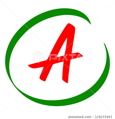 Exam score marker symbol, grade result - A,... - Stock Illustration ...