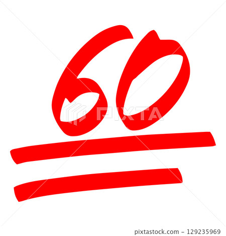 Good exam grade score red marker symbol, 60... - Stock Illustration ...