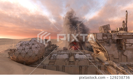 Base under attack - Stock Illustration [129238736] - PIXTA