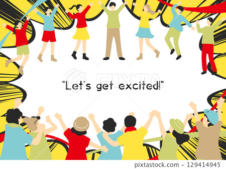A lot of people getting excited - Stock Illustration [129414945] - PIXTA