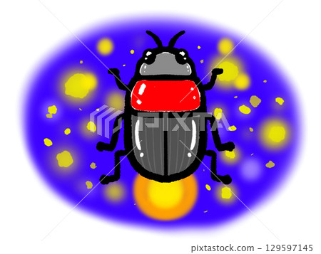 Cute firefly doodle illustration - Stock Illustration [129597145] - PIXTA