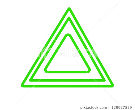 Flat triangle image that stands out against a... - Stock Illustration ...