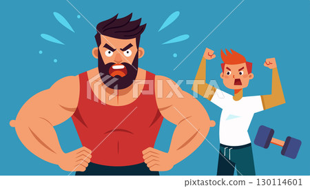 The man becoming defensive and angry when... - Stock Illustration ...