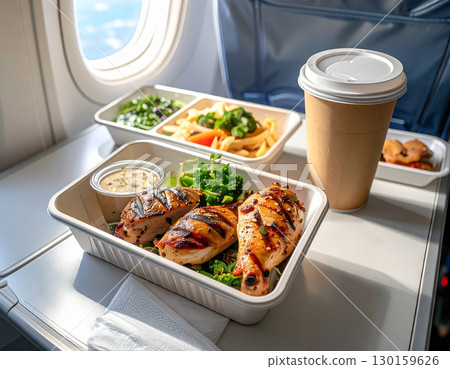 In-flight grilled chicken - Stock Illustration [130159626] - PIXTA