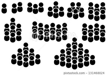 Simple people, groups, teams and leaders icon... - Stock Illustration ...