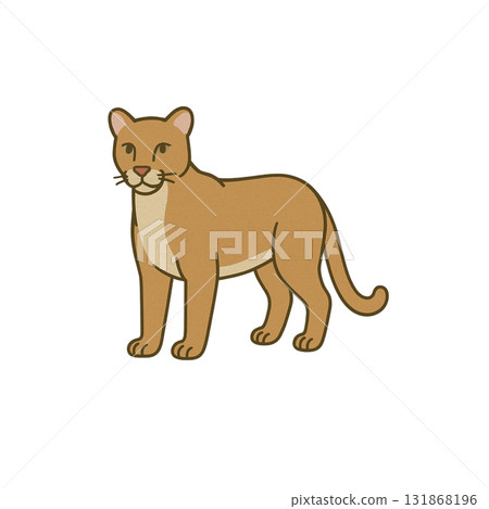 Puma color icon, animal, illustration,... - Stock Illustration ...
