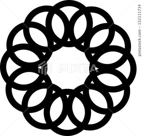 Circle overlay segments bold line for...-插圖素材 [132111734] - PIXTA圖庫