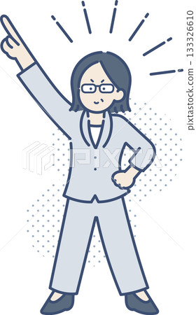 Illustration of a team leader in her 40s - Stock Illustration ...