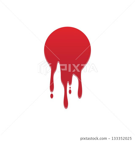 Dripping paint icon logo. Current liquid. Paint...-插圖素材 [133352025 ...