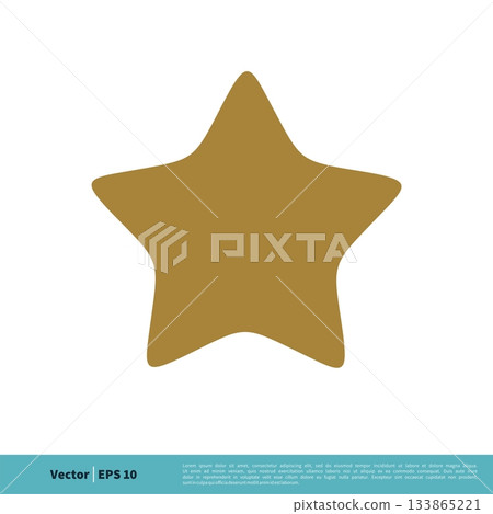 Simple Star Shape Icon Vector Logo Template... - Stock Illustration ...