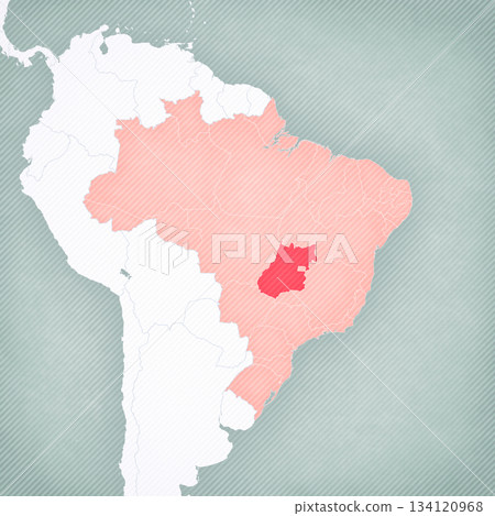Map of Brazil - Goias - Stock Illustration [134120968] - PIXTA