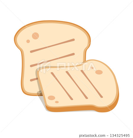 Sliced bread icon in flat style. Bread toast... - Stock Illustration ...