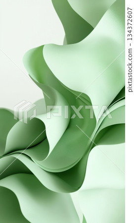 Wavy green paper layers abstract background,... - Stock Illustration ...