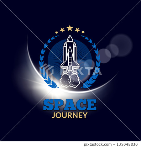 Space journey. concept identity background with... - Stock Illustration ...